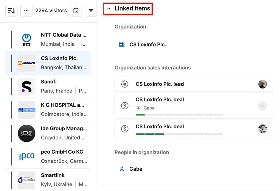 Web Visitors - Knowledge Base | Pipedrive